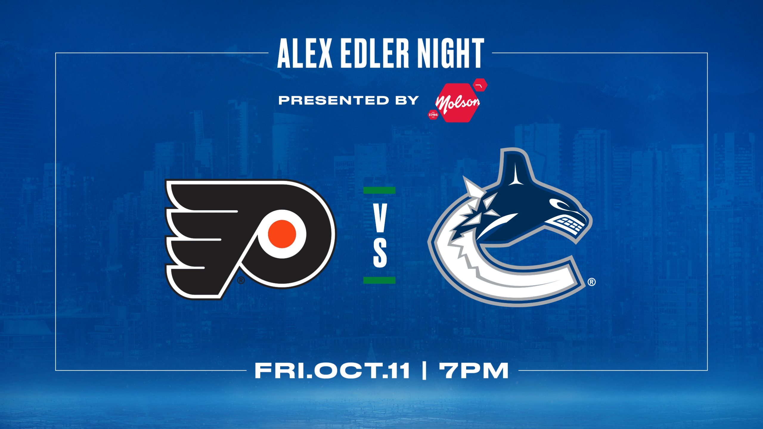 Friday October 11 - Alex Edler Night vs PHI - Canucks For Kids Fund